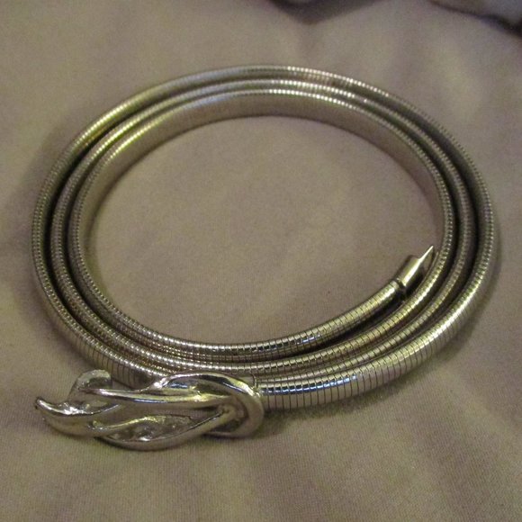 Accessories | Silver Stretch Metal Belt | Poshmark